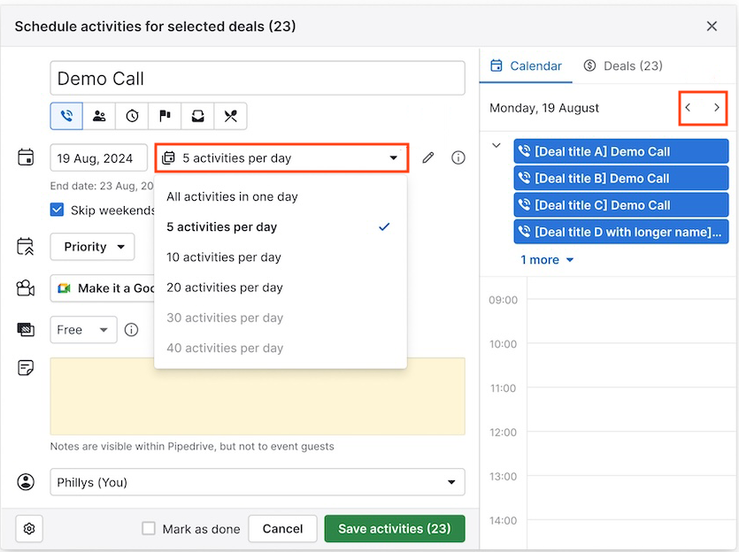 Bulk-editing and filtering - Knowledge Base | Pipedrive